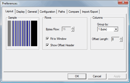 Preferences Layout